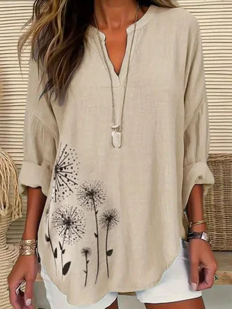 Women's Floral Spring Print Casual Shirt | anniecloth